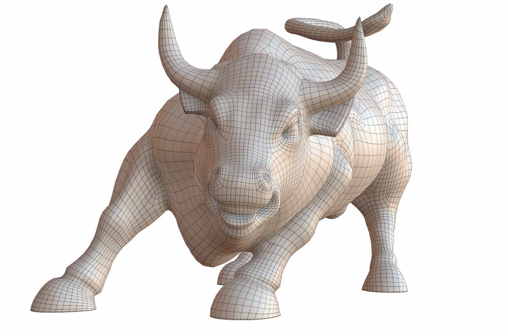 3D Charging Bull Pbr - TurboSquid 1271103