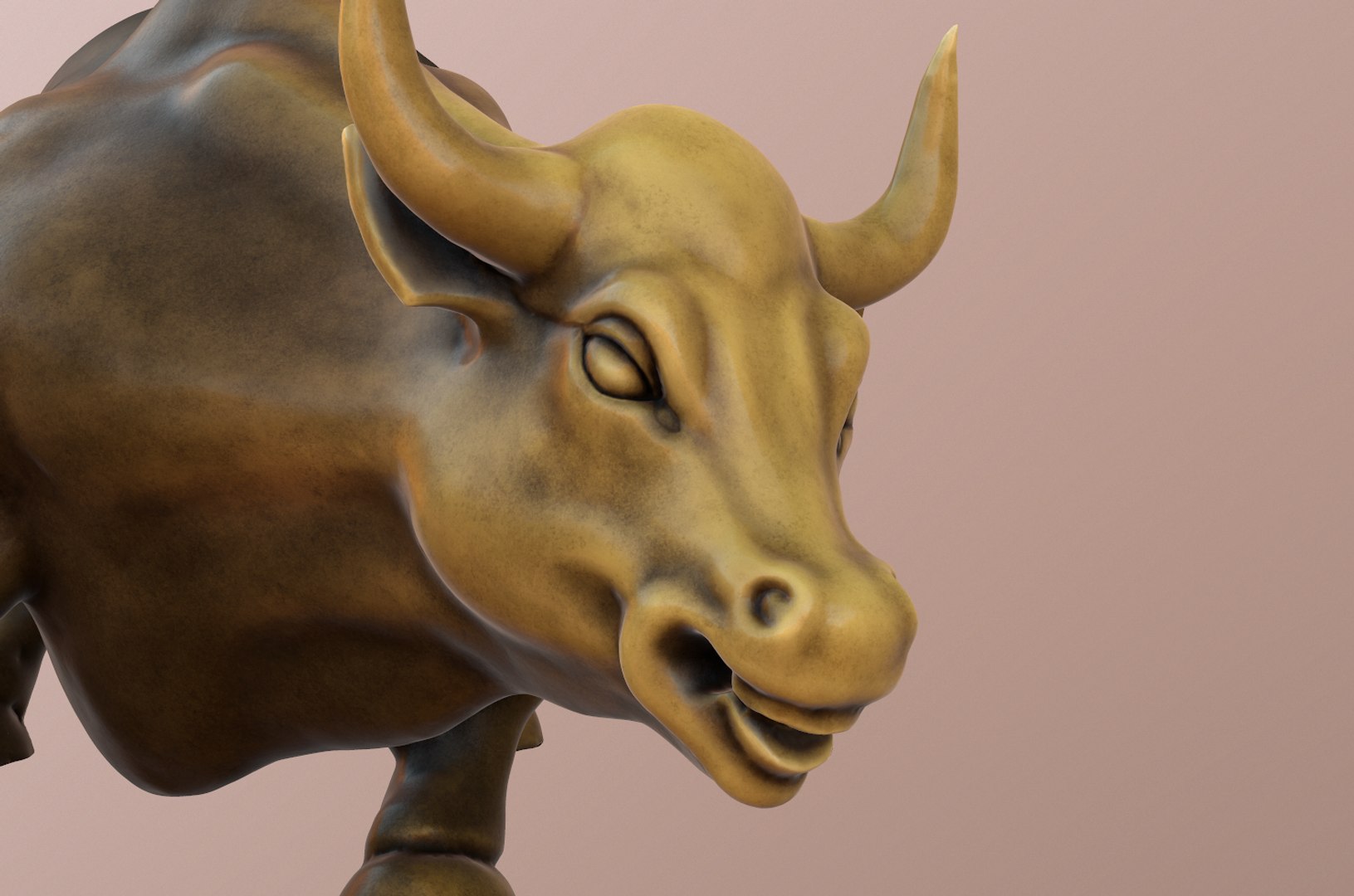 3D Charging Bull Pbr - TurboSquid 1271103