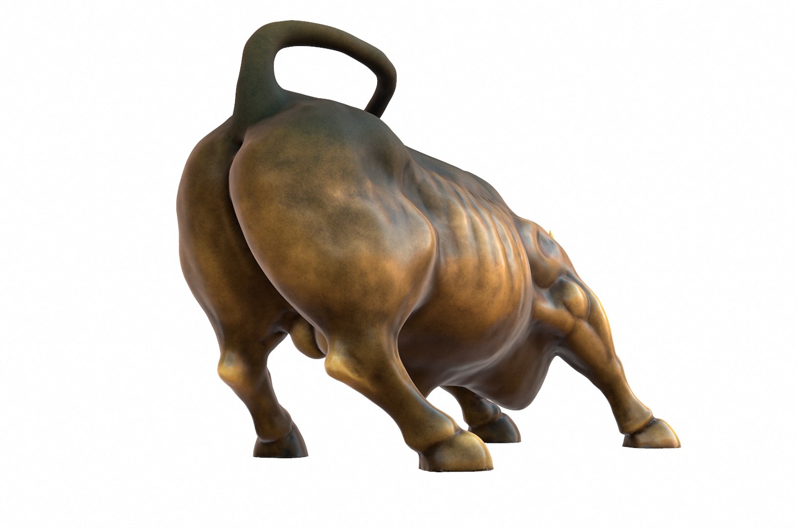 3D Charging Bull Pbr - TurboSquid 1271103