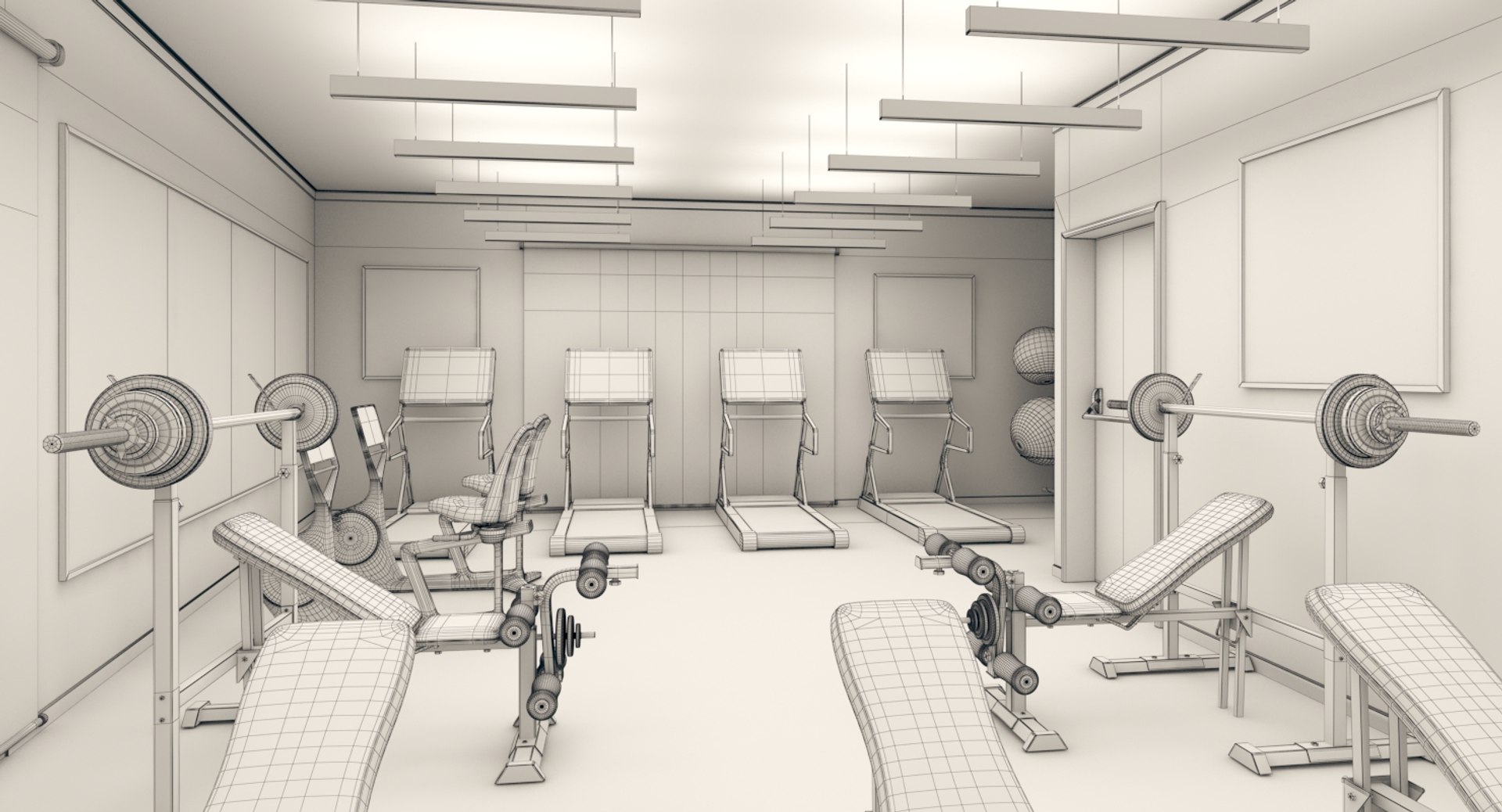 3D Gym Interior - TurboSquid 1310832
