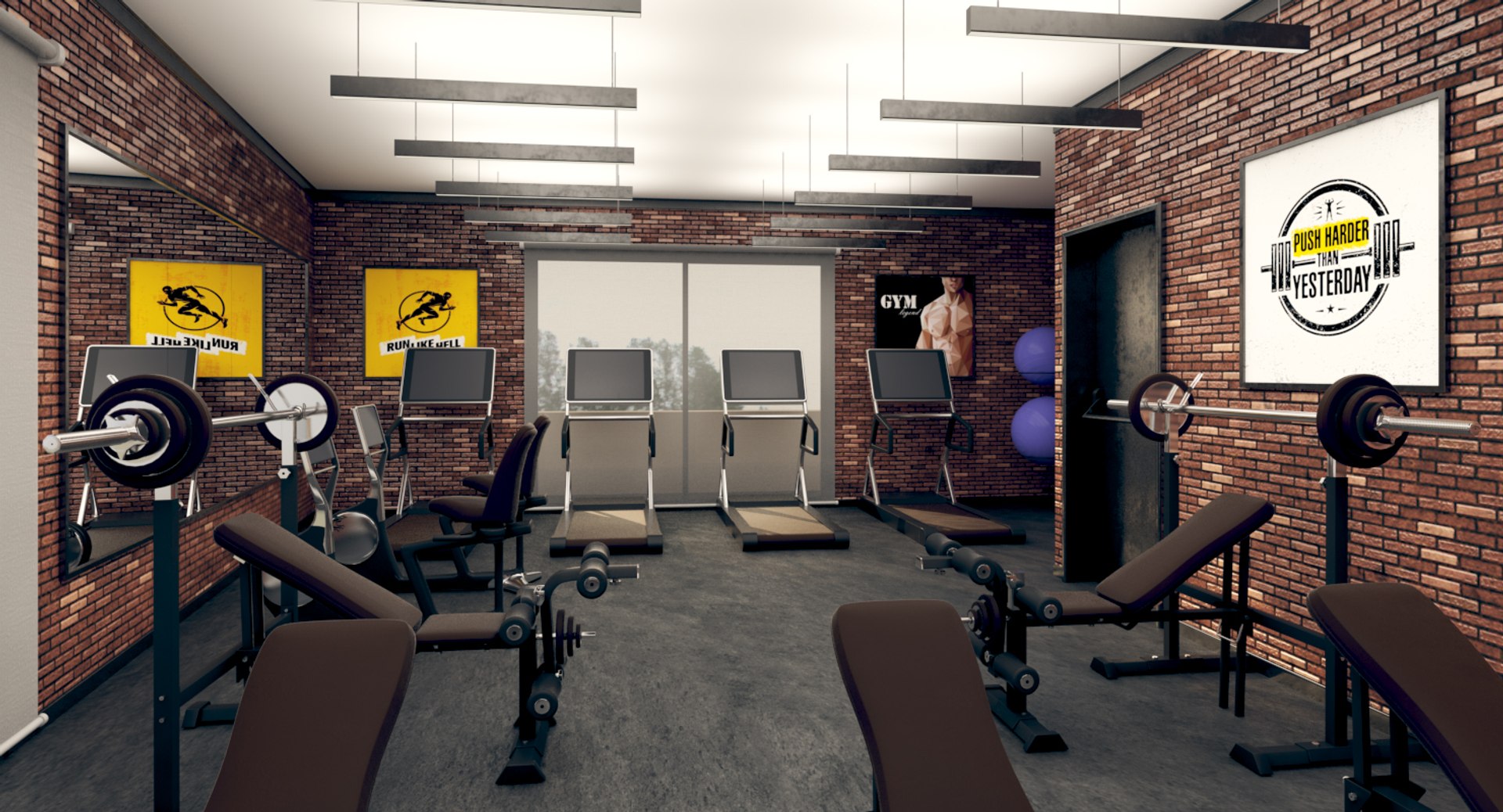 3D Gym Interior - TurboSquid 1310832