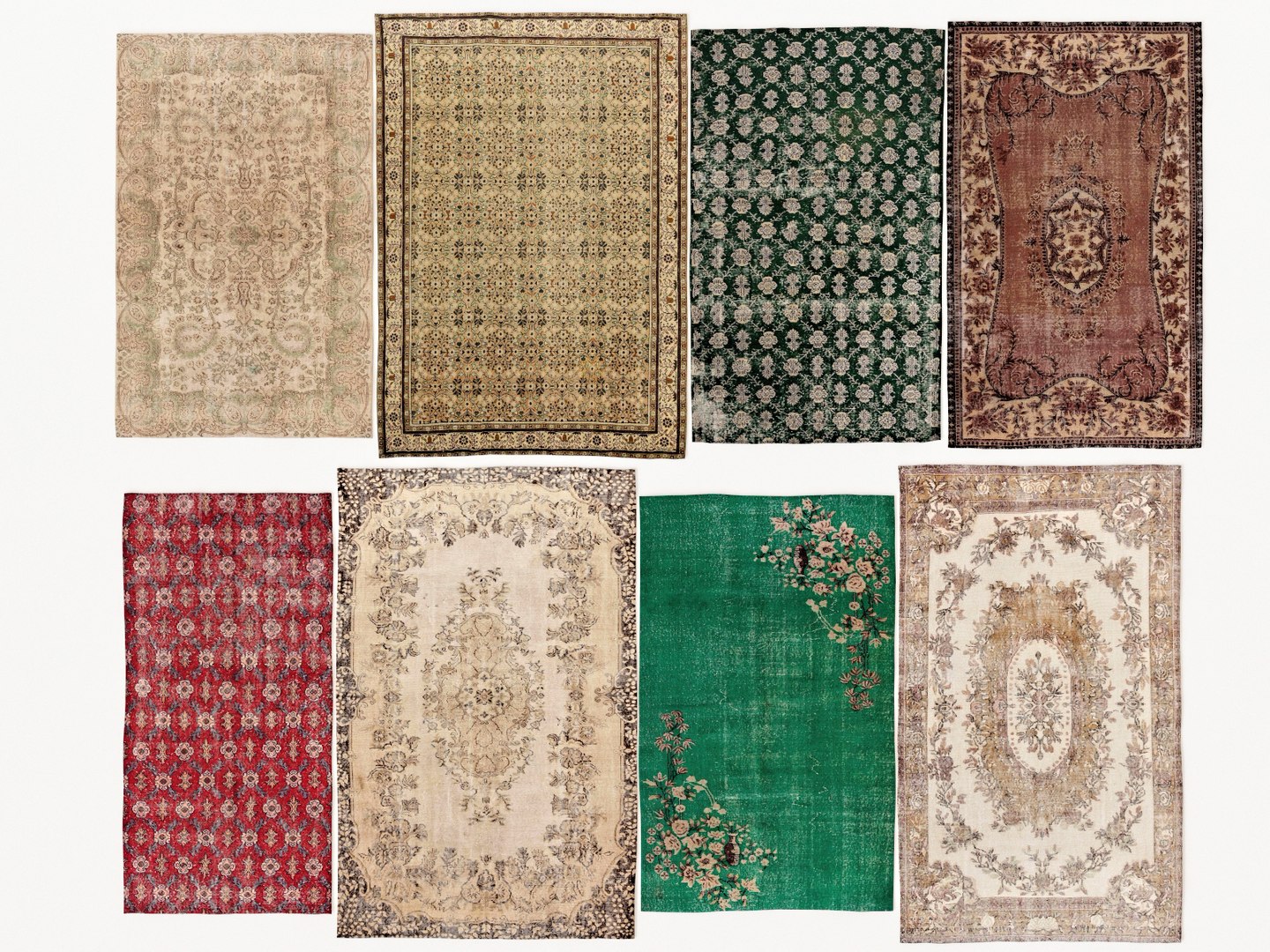 Old Carpets Rugs 3D - TurboSquid 1219234