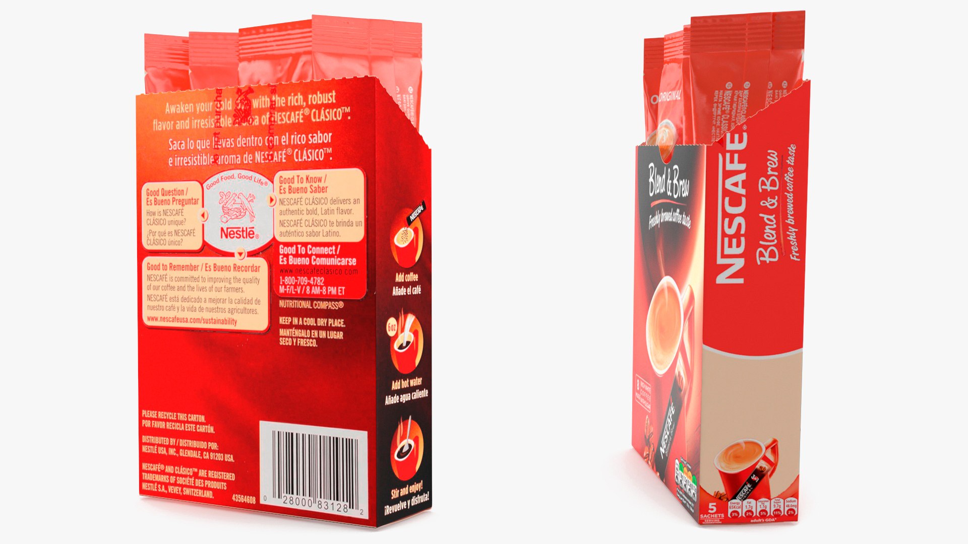 3D model Nescafe Blend and Brew Box Opened - TurboSquid 2160563