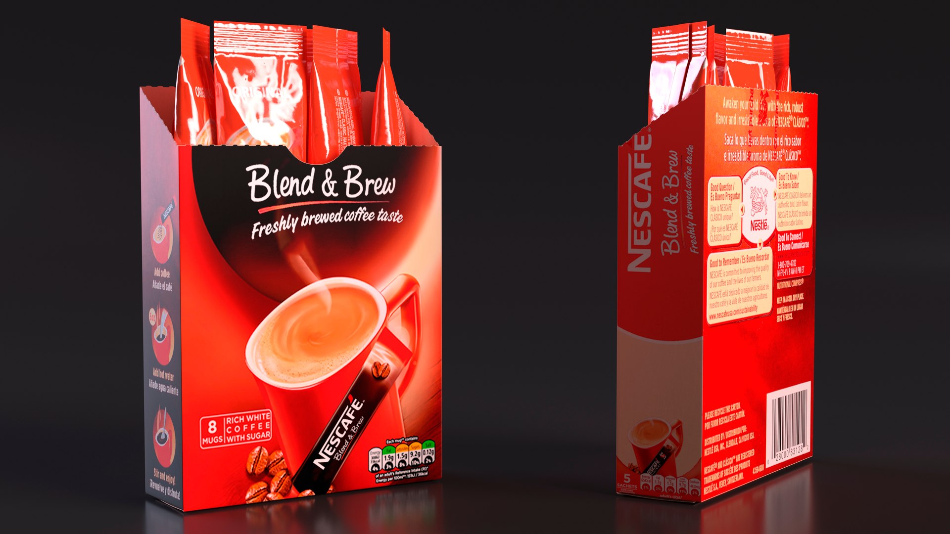 3D model Nescafe Blend and Brew Box Opened - TurboSquid 2160563