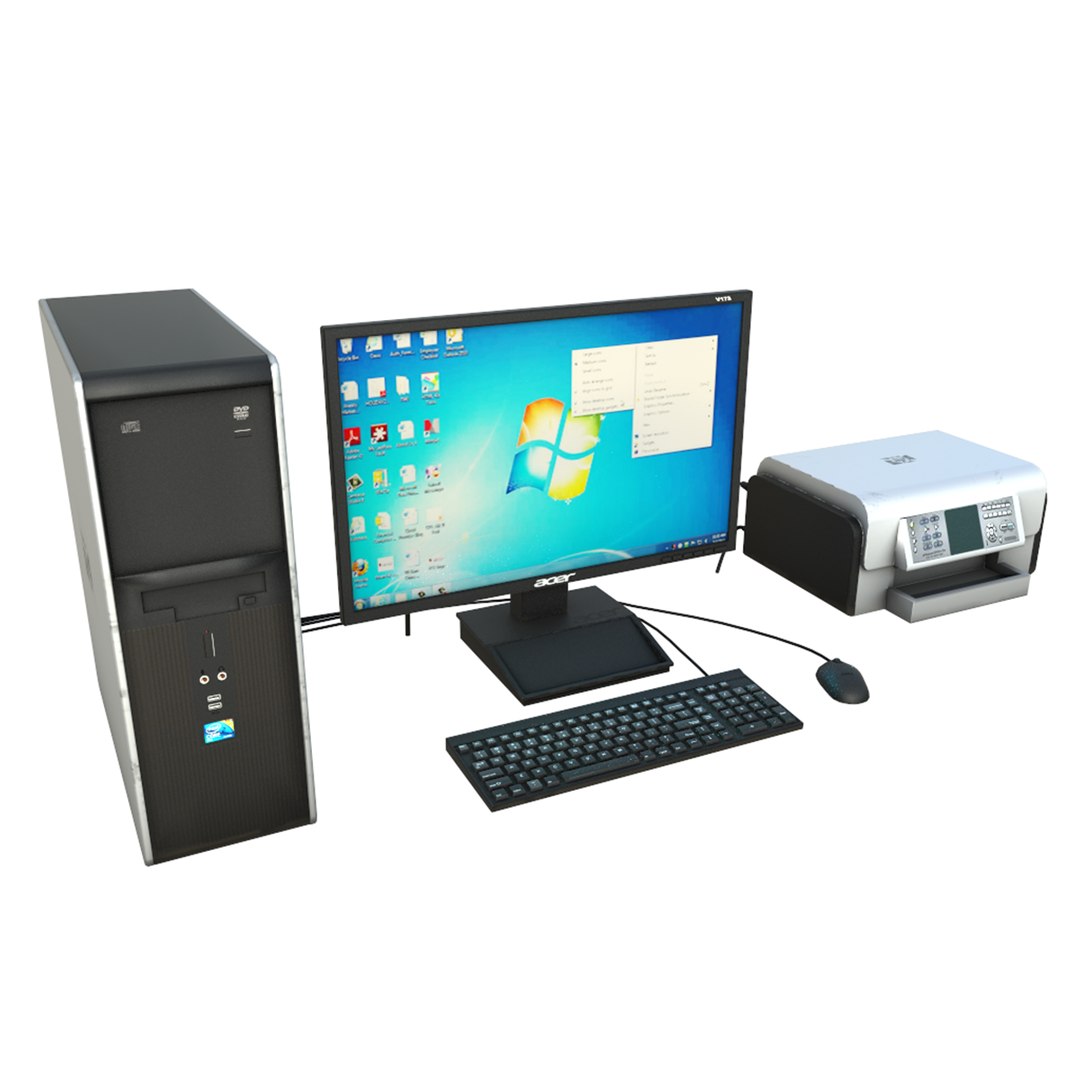 Desktop Computer 3D - TurboSquid 1350289