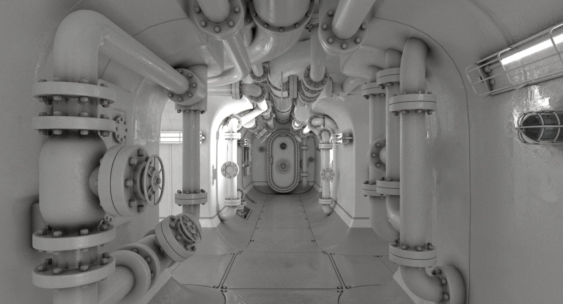 Submarine Corridor 3D Model - TurboSquid 1301005