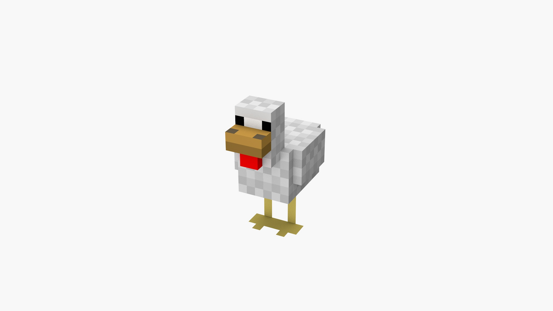 3D Chicken Minecraft - TurboSquid 2364636