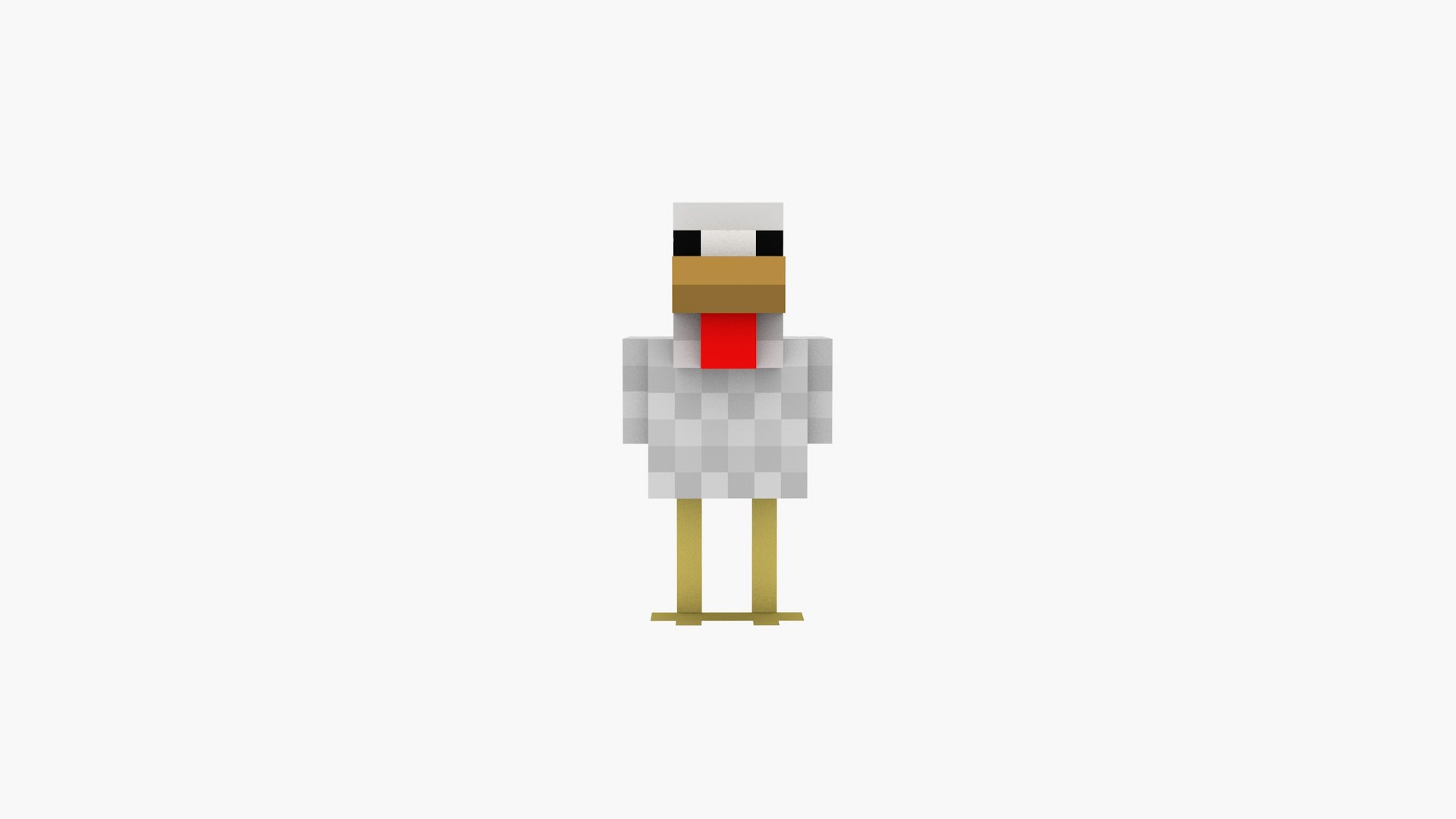 3D Chicken Minecraft - TurboSquid 2364636