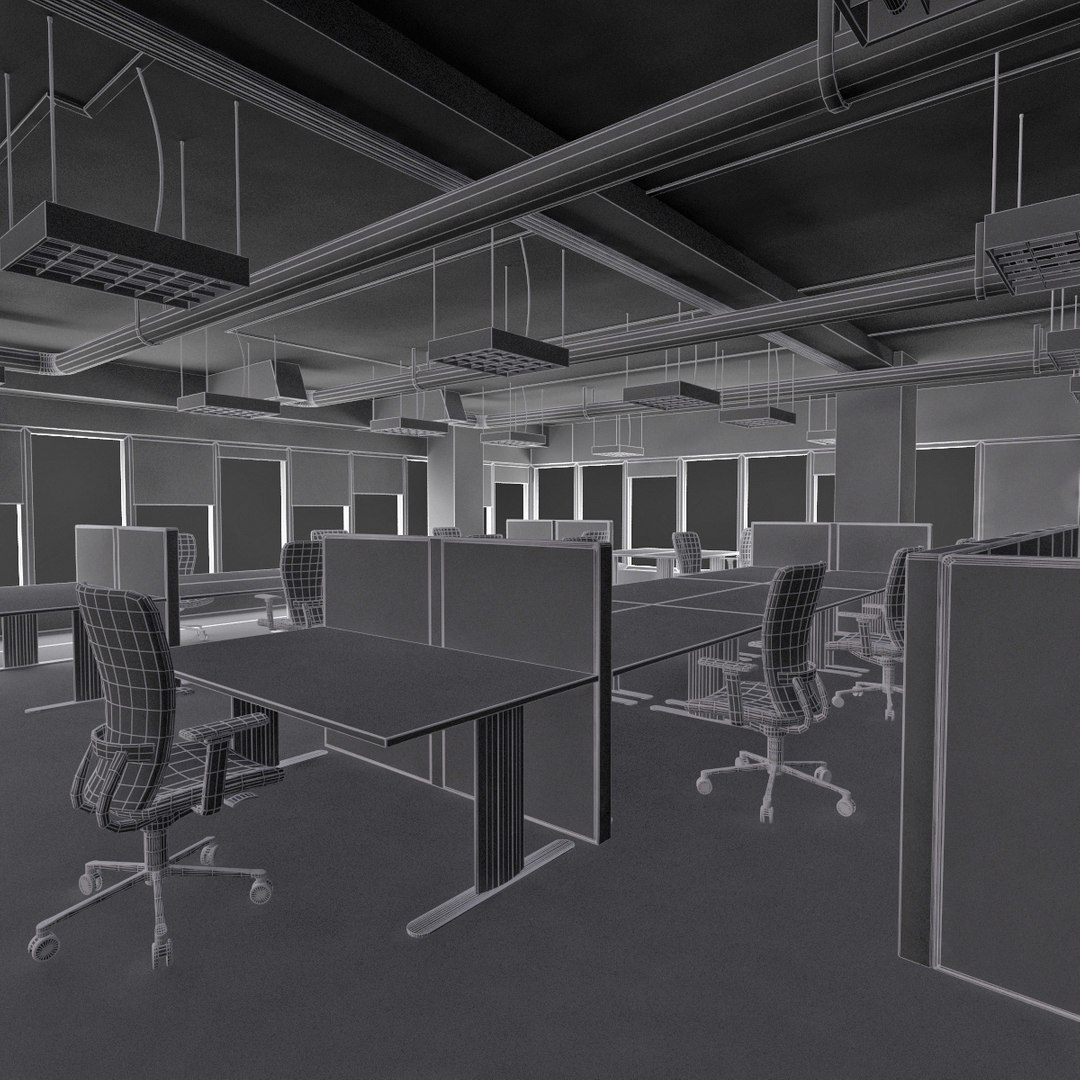 3d office design model