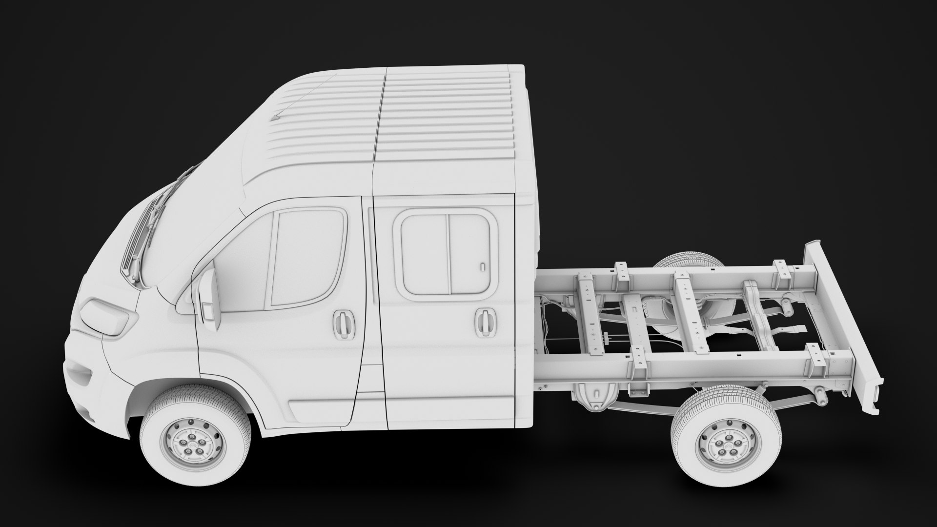 3D citroen jumper relay chassis model - TurboSquid 1451901