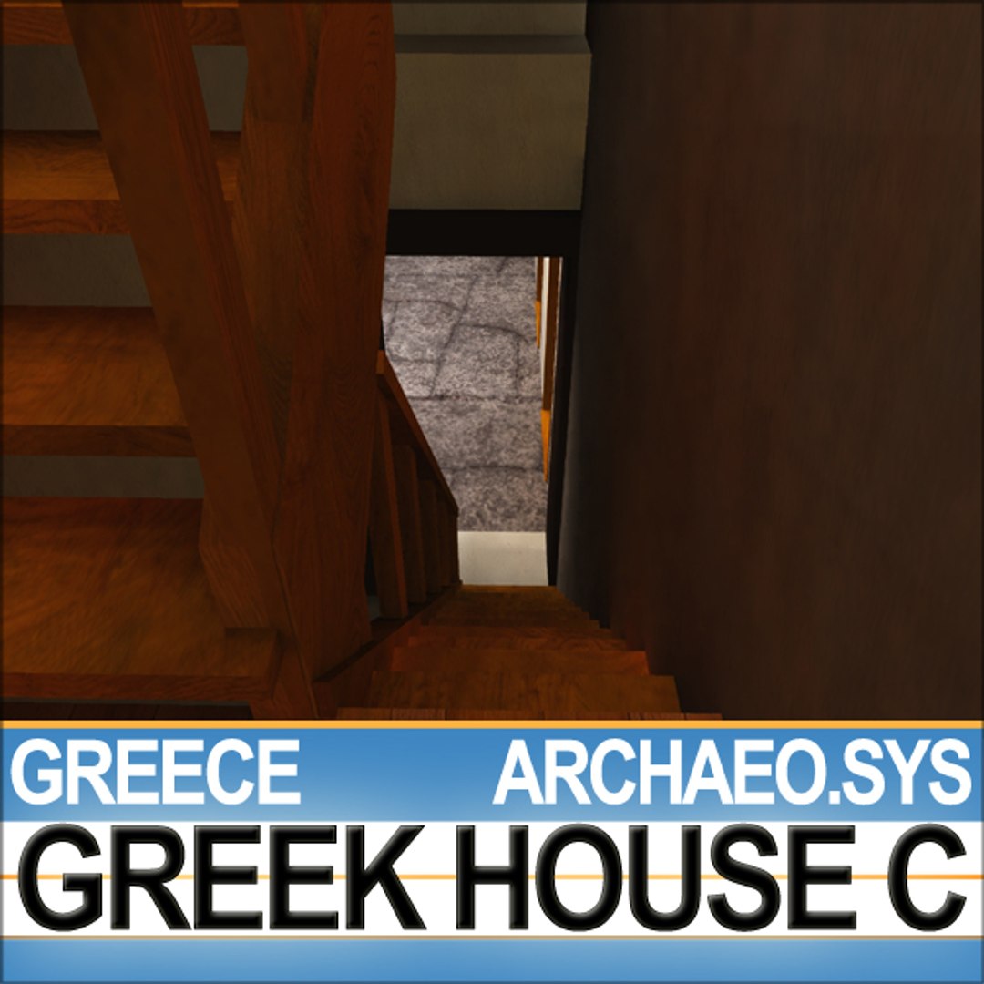 ancient greek house c 3d model