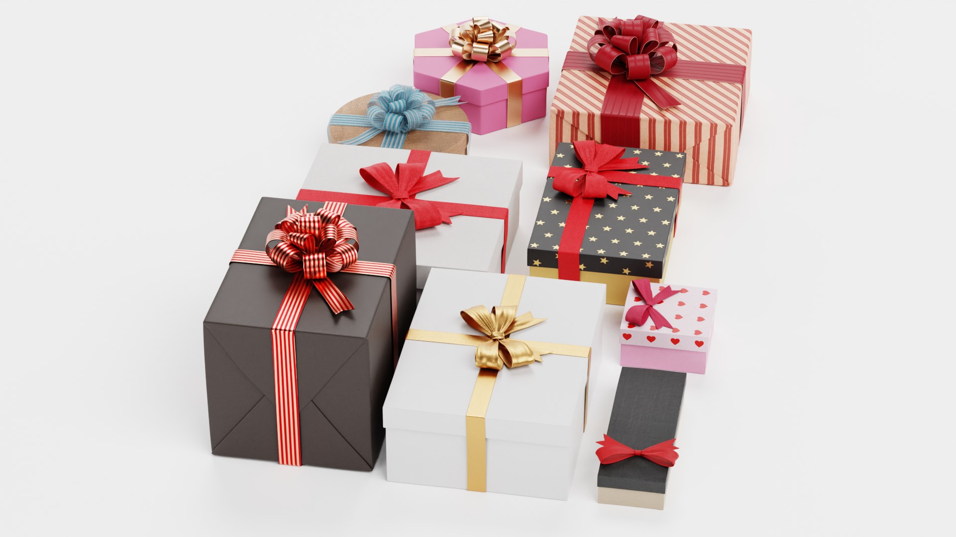 Gifts Set 3D - TurboSquid 1990195
