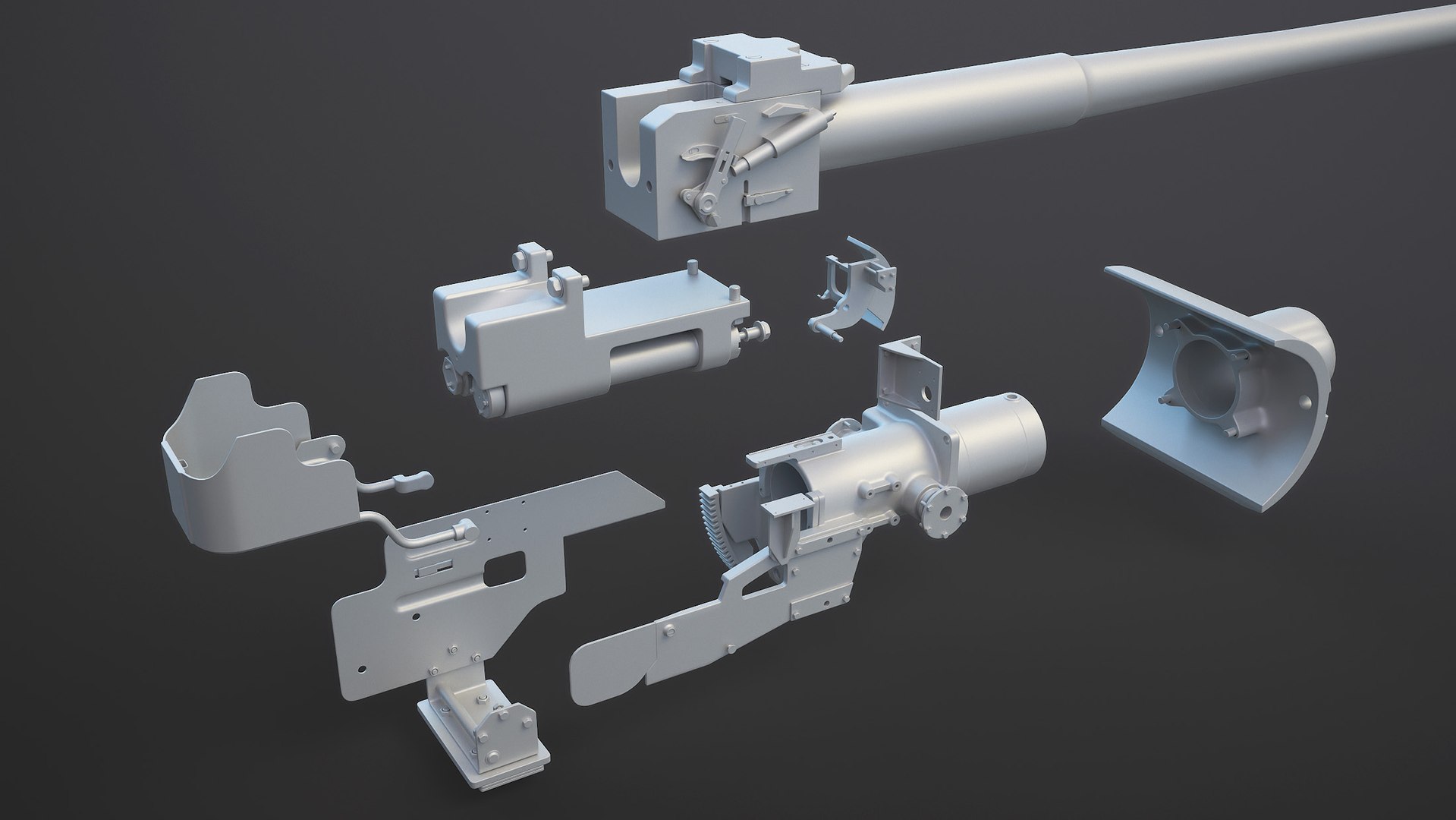 3D S-53 Tank Gun - TurboSquid 1811702