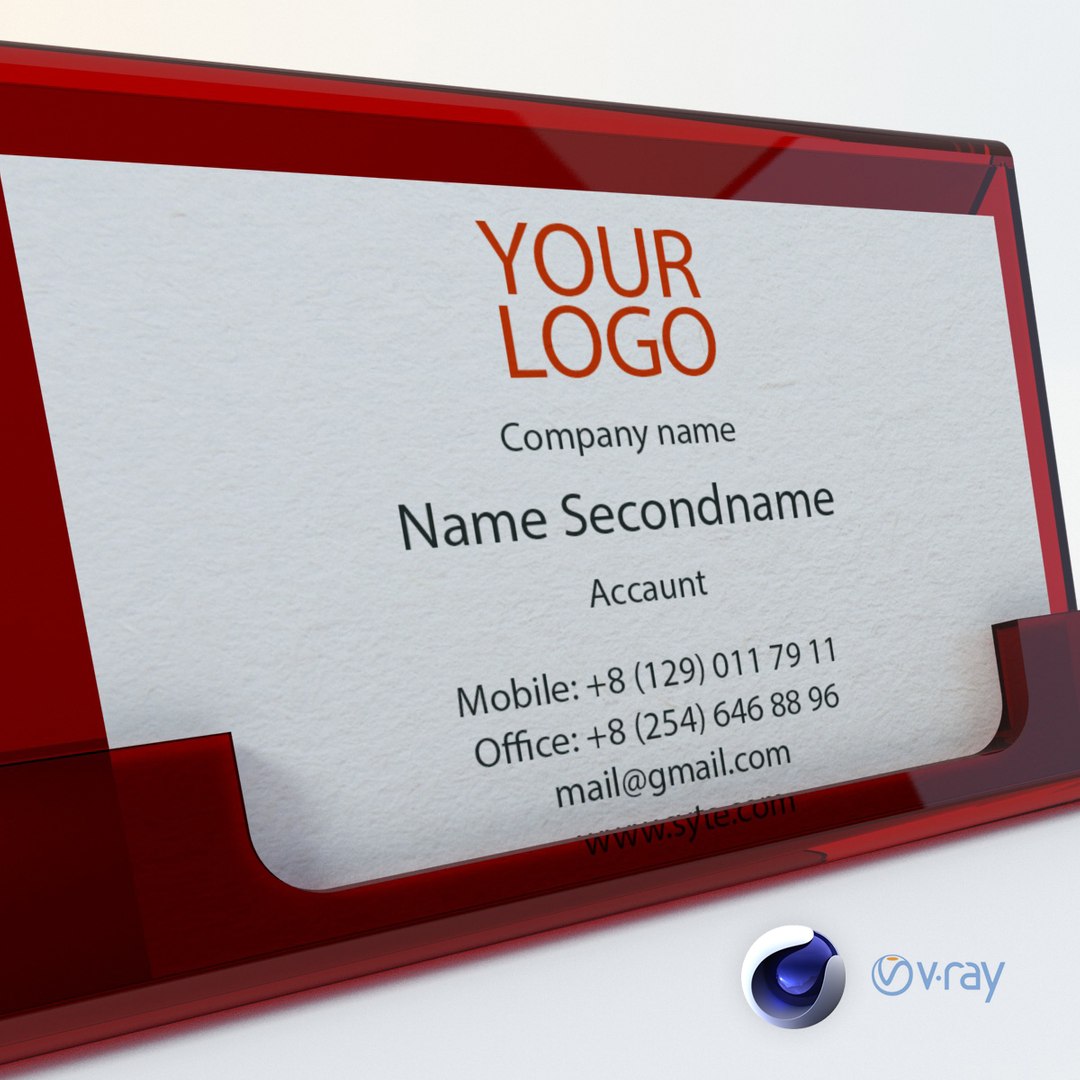 Business Card 3D Model - TurboSquid 1259522