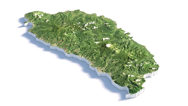 modelo 3d Mapa del terreno de Dominica - TurboSquid 2336023