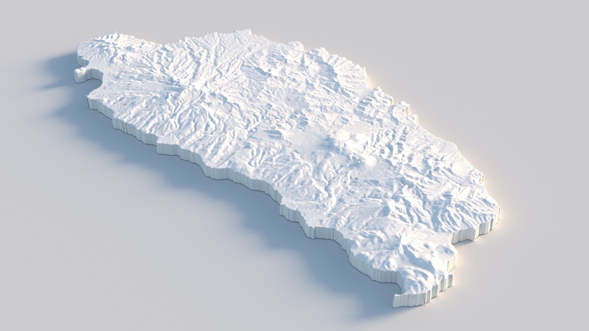 3D Dominica Terrain Map - TurboSquid 2336023