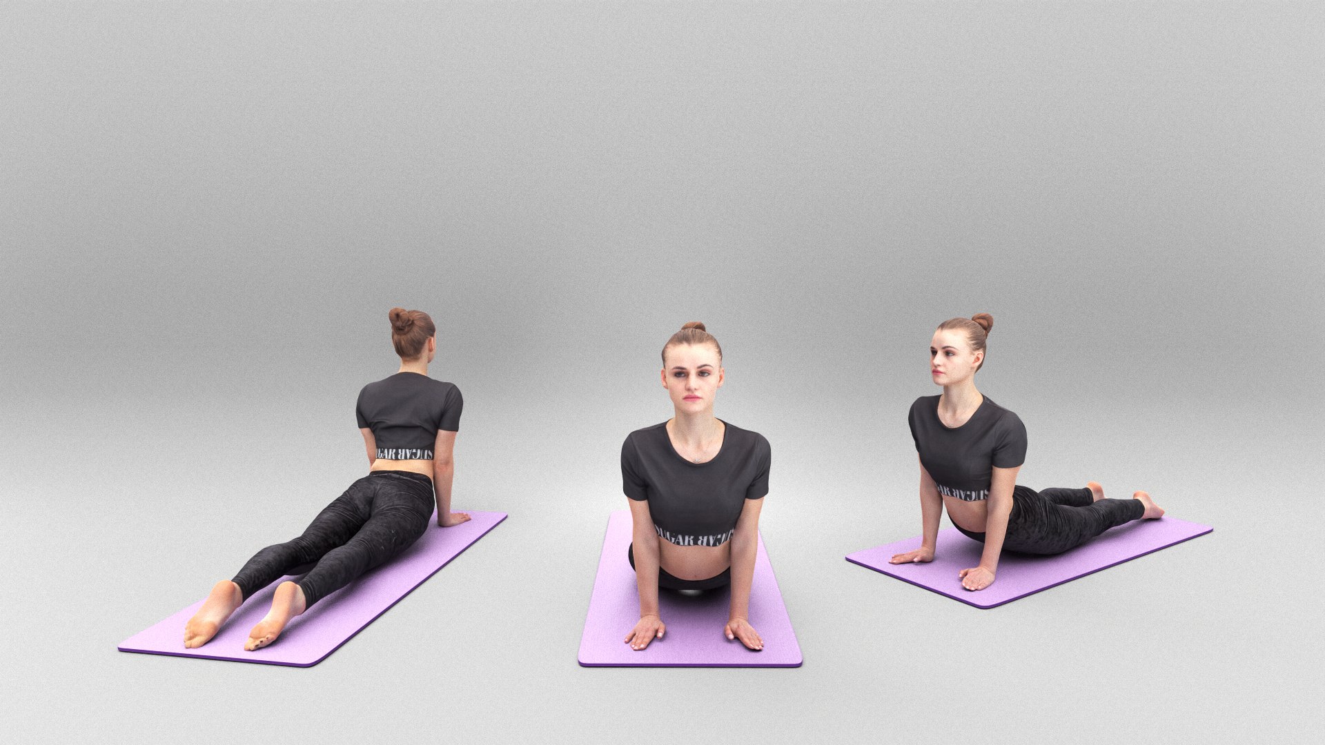 3D Model Beautiful Young Woman Stretching 453 - TurboSquid 2203876