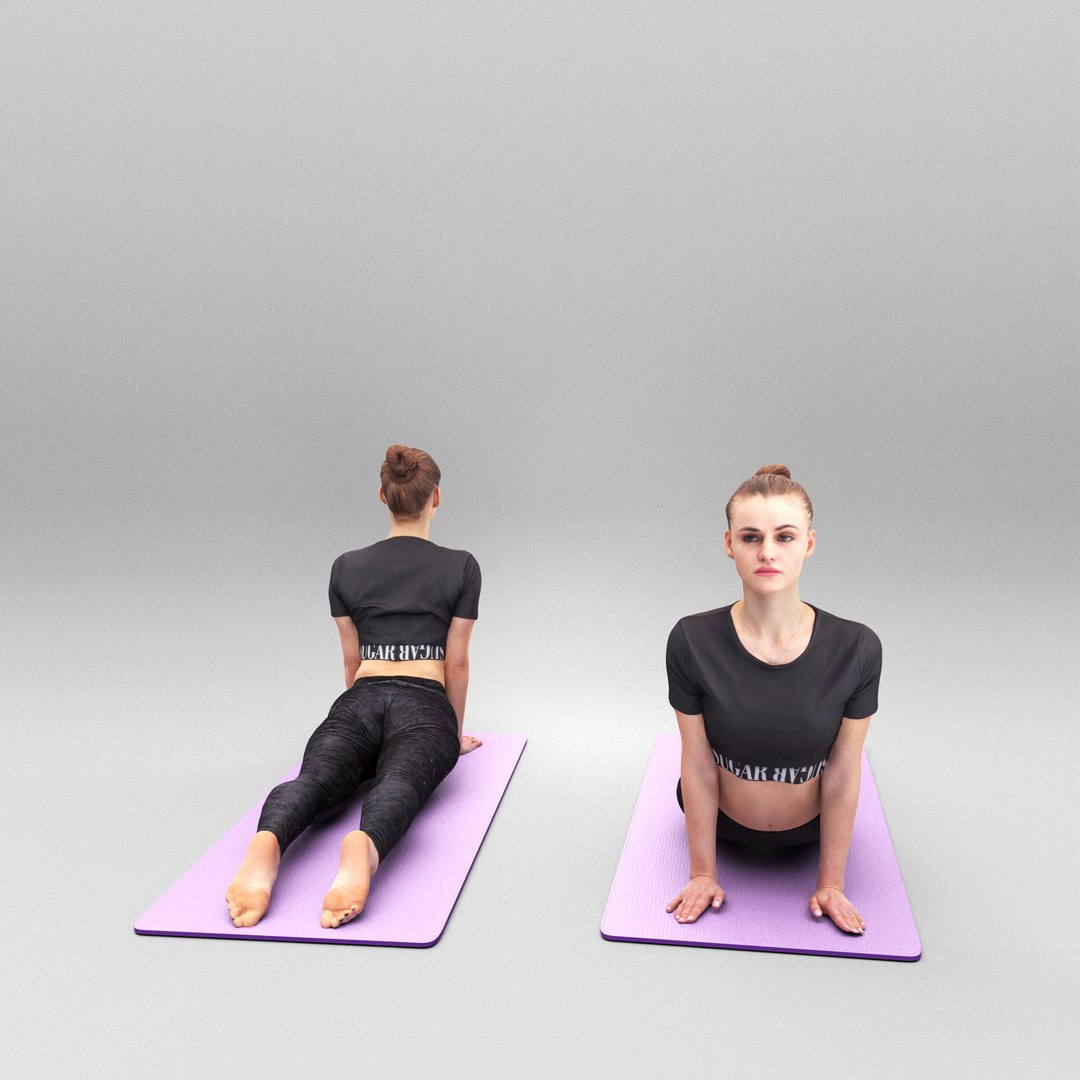 3D Model Beautiful Young Woman Stretching 453 - TurboSquid 2203876