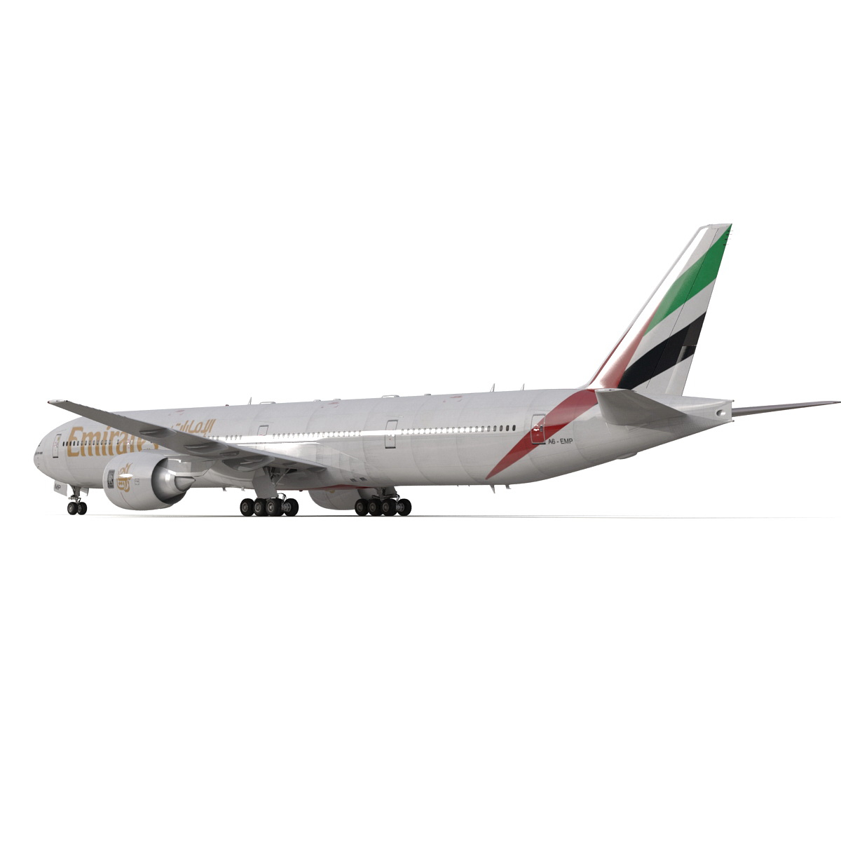 3d model boeing 777-300 emirates airlines