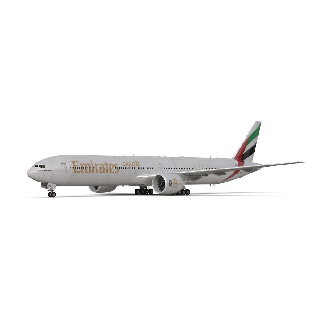 3d model boeing 777-300 emirates airlines