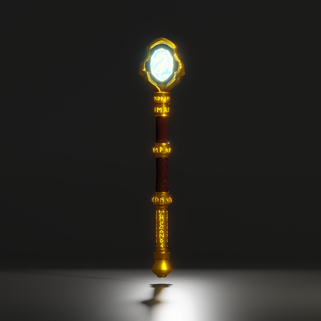 Legendary Runic Battle Staff - RunicKeeper - 5 Elemental Skins PBR ...