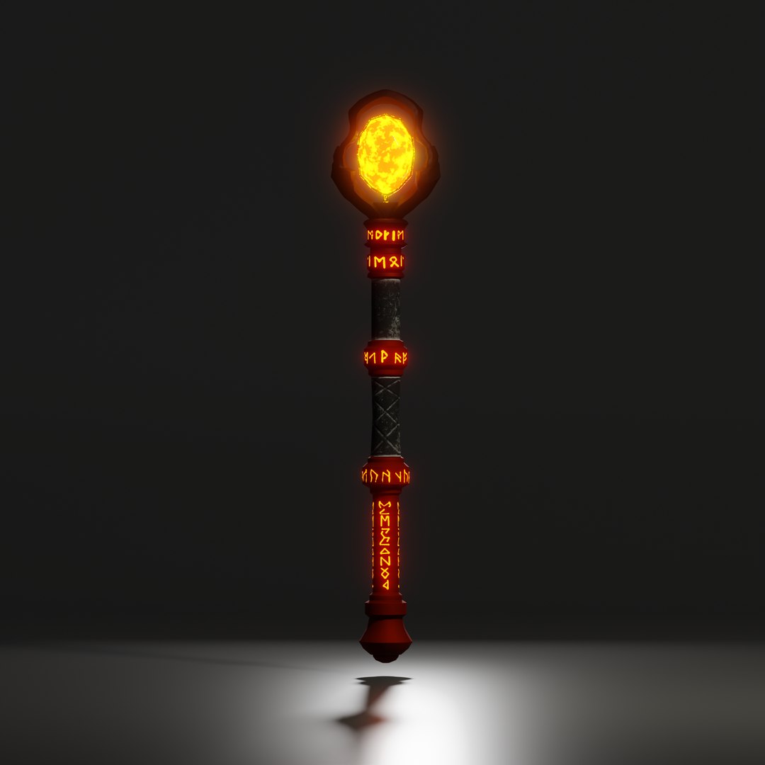 Legendary Runic Battle Staff - RunicKeeper - 5 Elemental Skins PBR ...