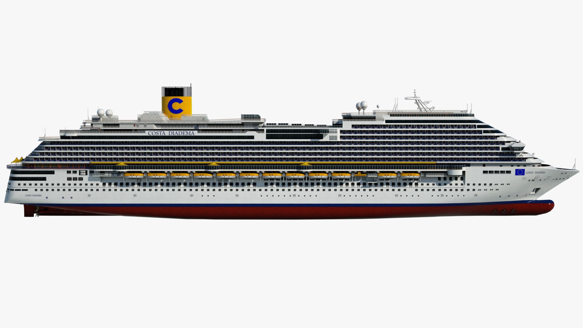 Cruise costa diadema ship 3D model - TurboSquid 1174061