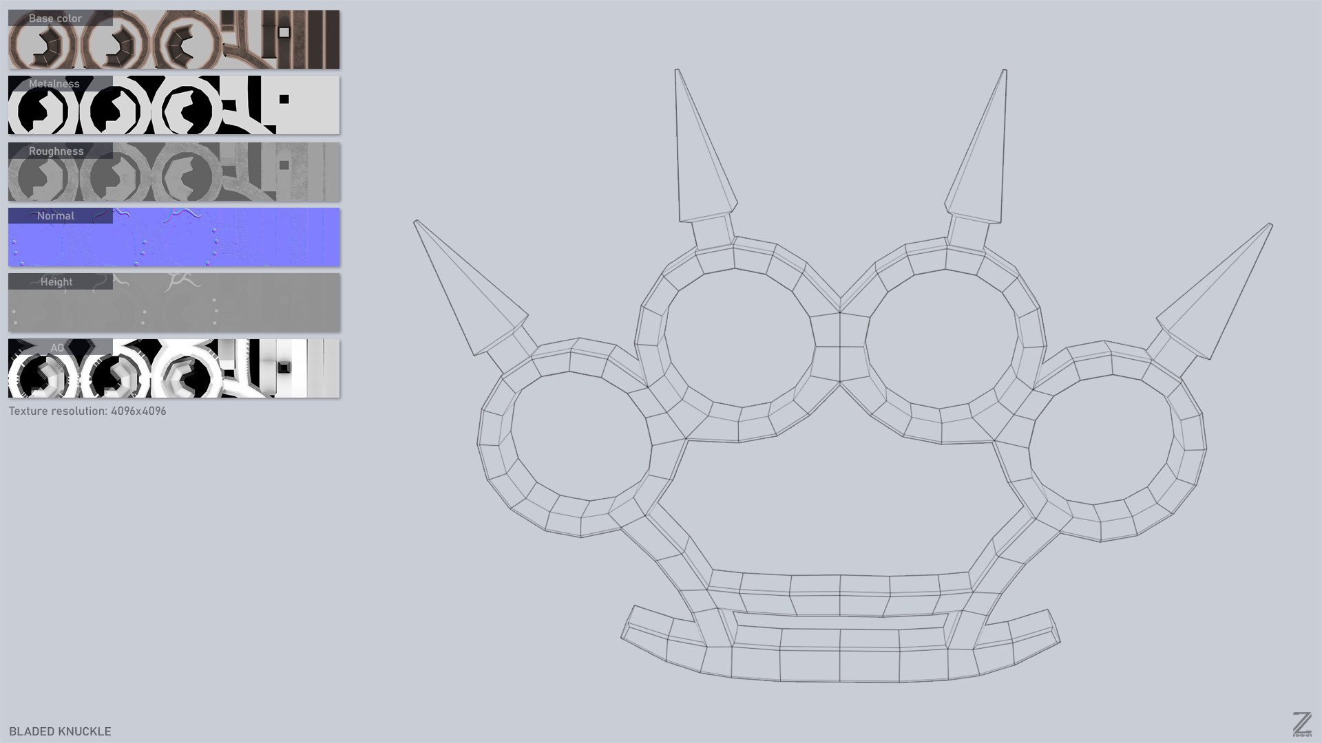 3D Model Bladed Knuckle Collection - TurboSquid 2221610