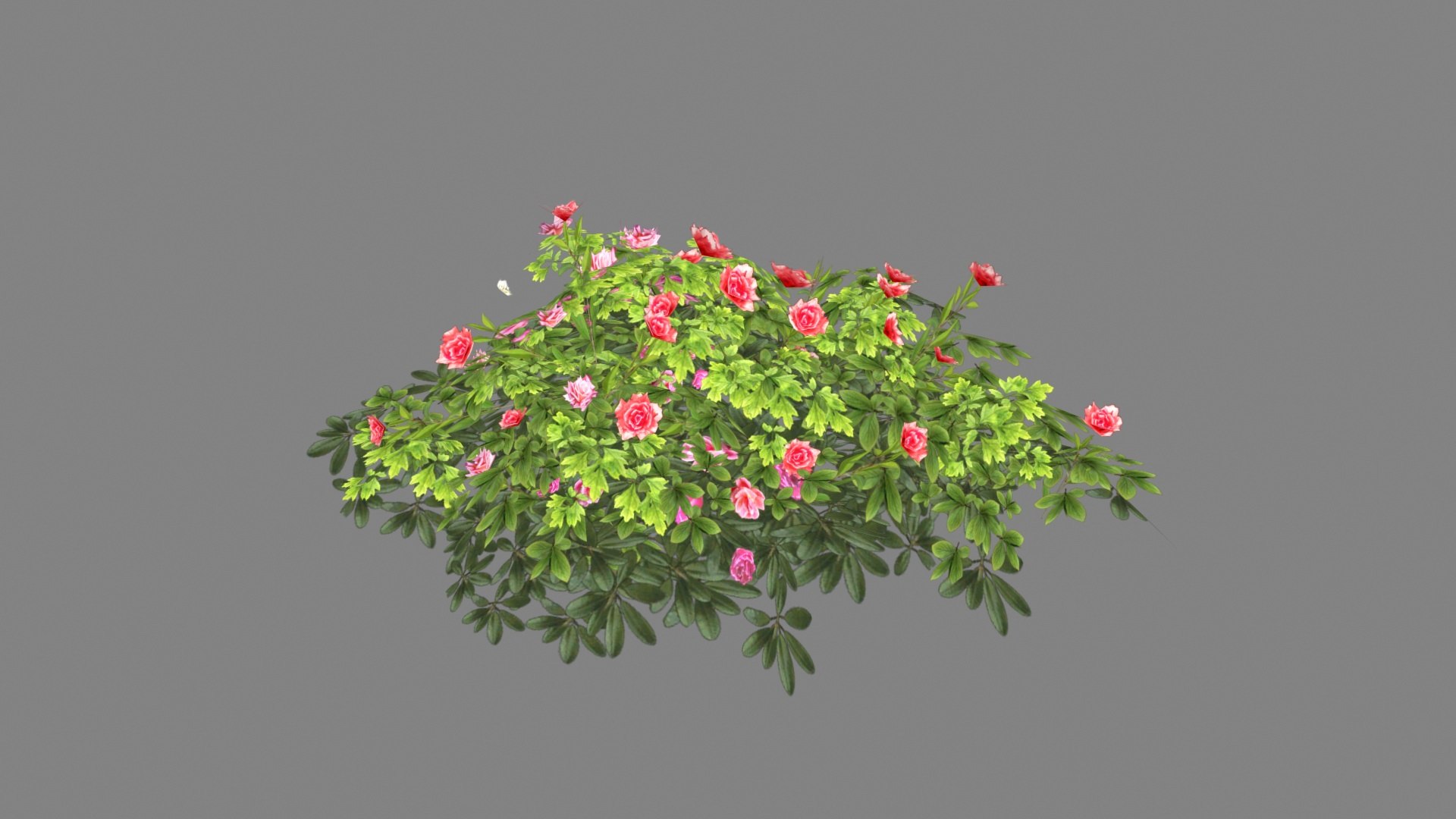 Cartoon Rose Bushes Model - TurboSquid 2258501
