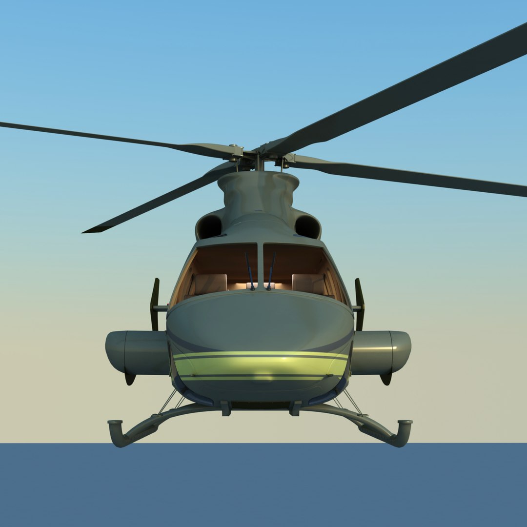 3ds Max Bell Homeland Security Helicopter