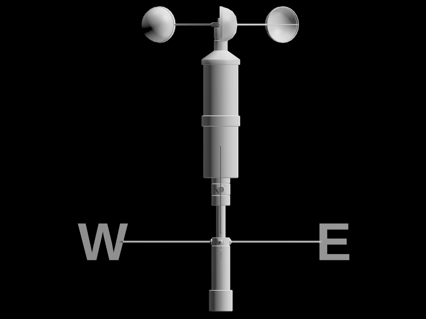 3D Weather Vane With Anemometer - TurboSquid 2155665