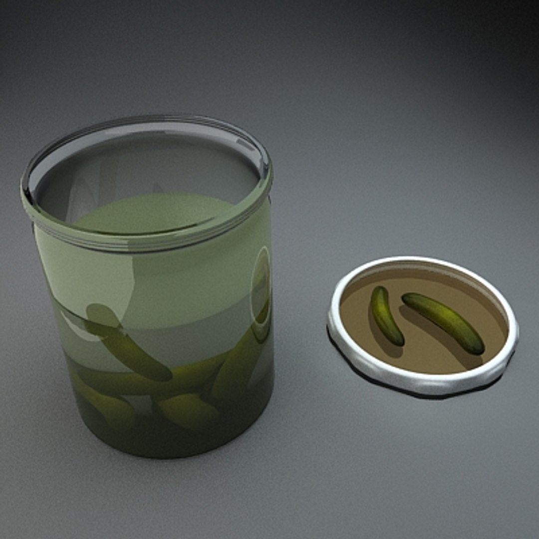 Glass Jar Pickles 3d Model