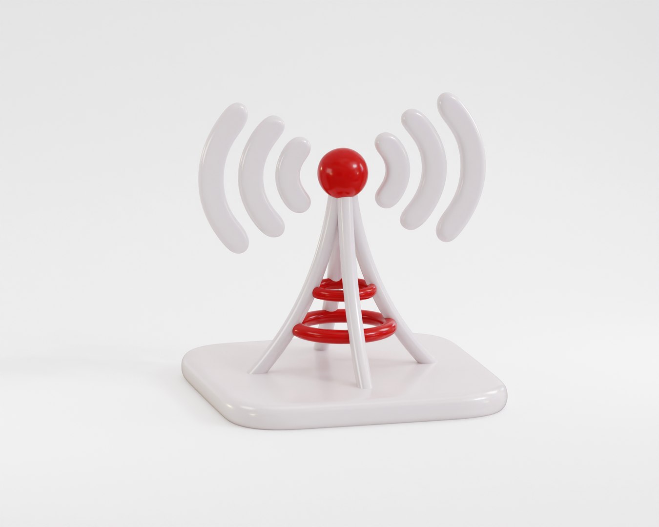 Cartoon Telecommunication Tower 3D Model - TurboSquid 2498963
