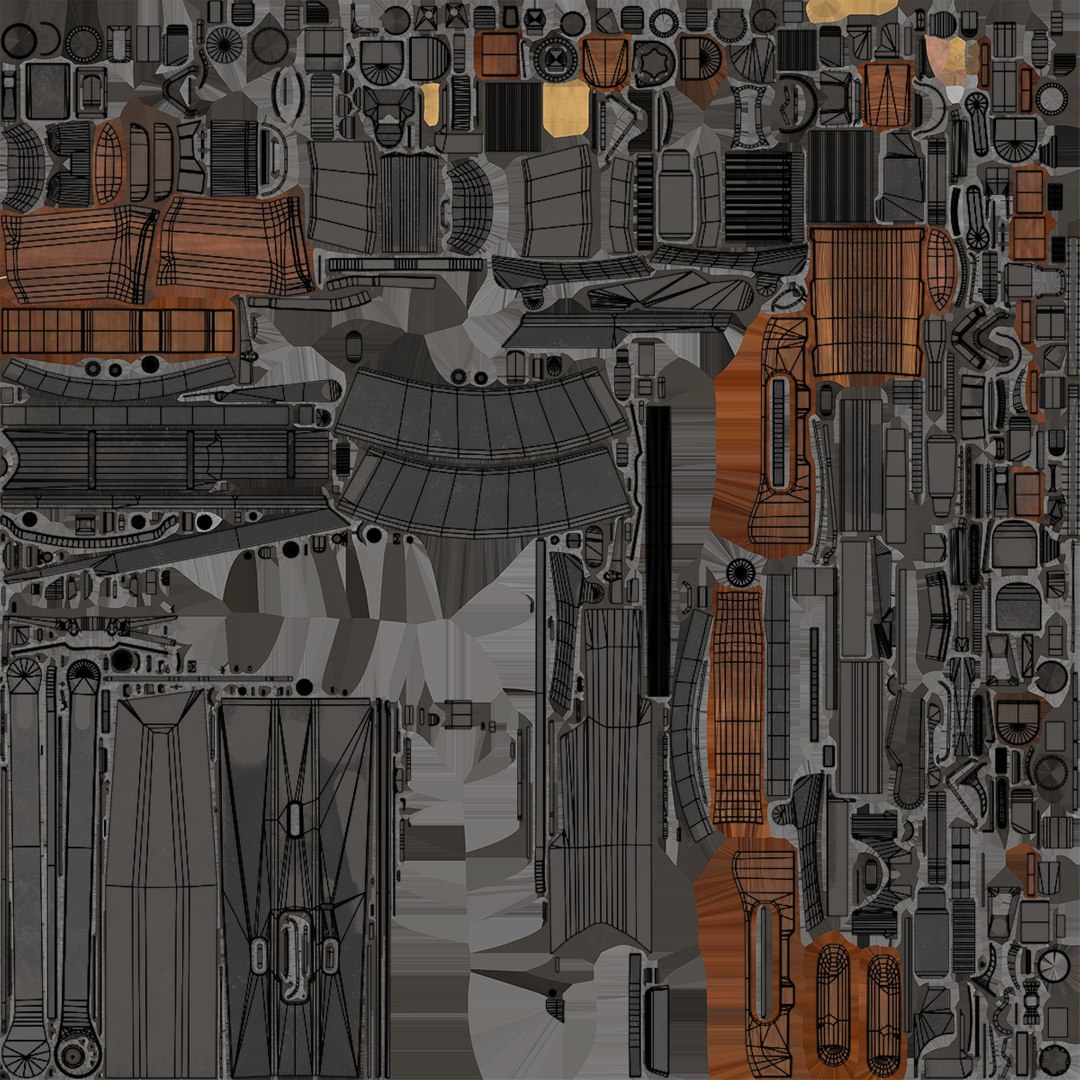 4 Assault Rifle All PBR Unity UE Textures 3D Model - TurboSquid 2287682