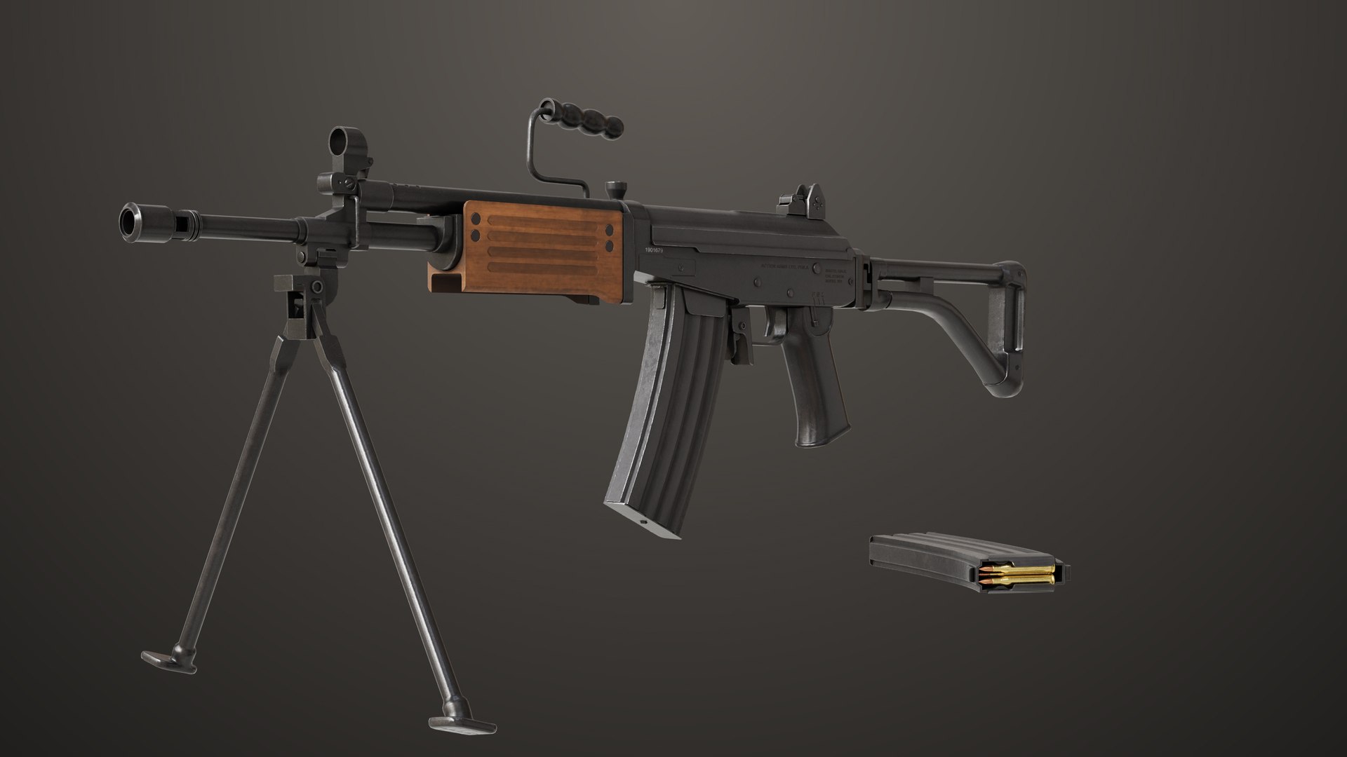 4 Assault Rifle All PBR Unity UE Textures 3D Model - TurboSquid 2287682