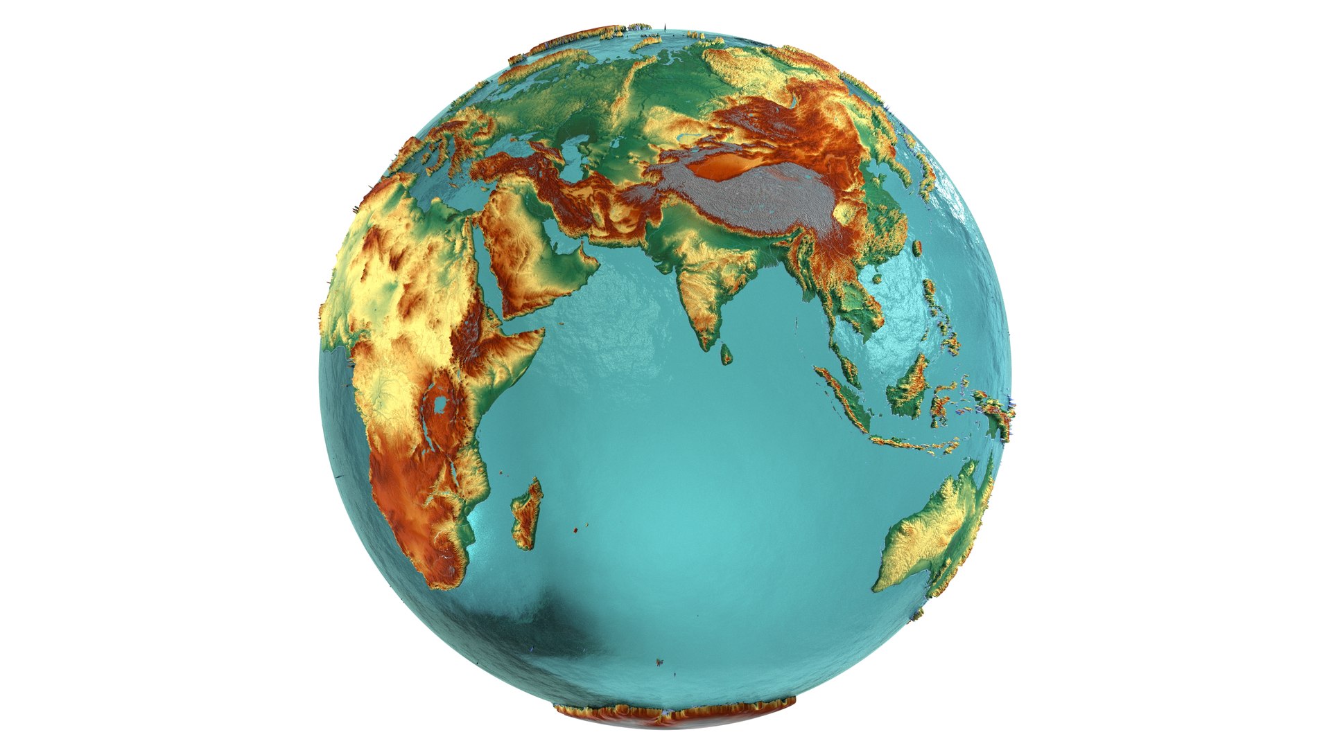 Earth Map Water Displacement Collection 3D Model - TurboSquid 2579792
