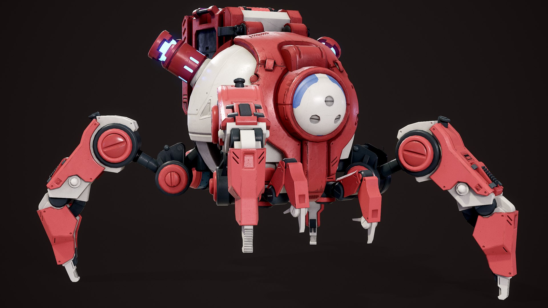 3D Sci-Fi Walker Robot Rigged Lowpoly PBR Model - TurboSquid 1756618