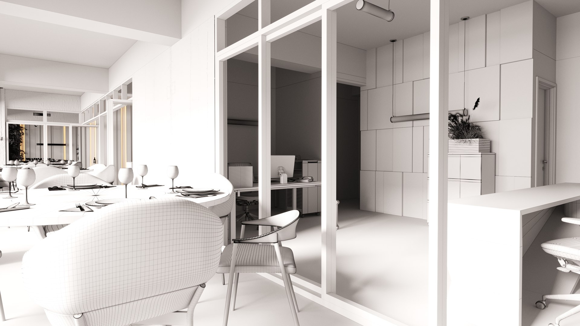 3D Model Restaurant Scene - TurboSquid 1582051