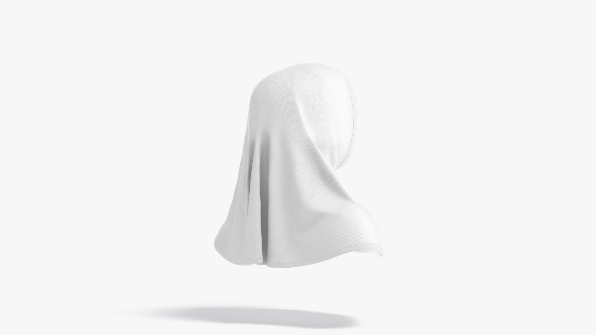 White Al-Amira - Muslim Traditional Woman Headscarf Hijab 3D Model ...