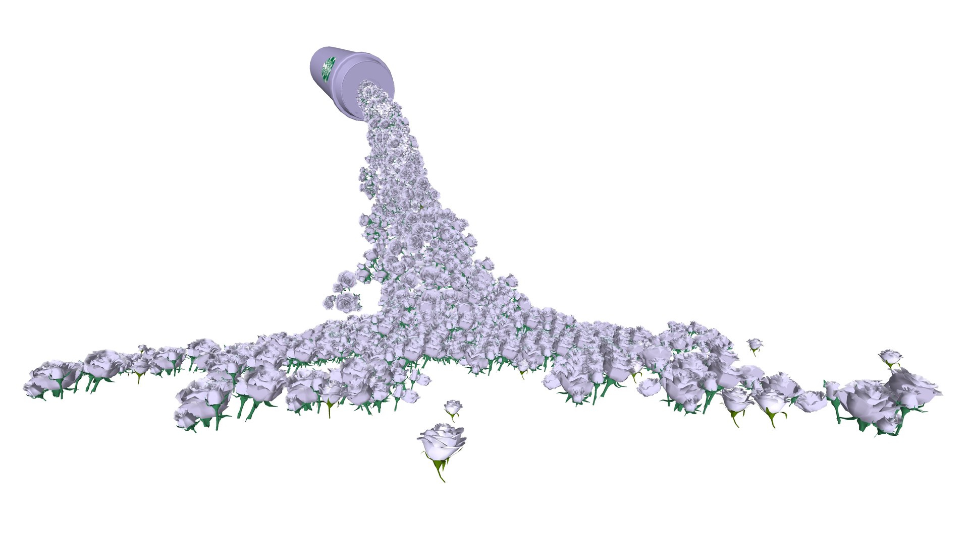 Modern Waterfall Flower Display Waterfall Flower Sea Decoration Coffee ...