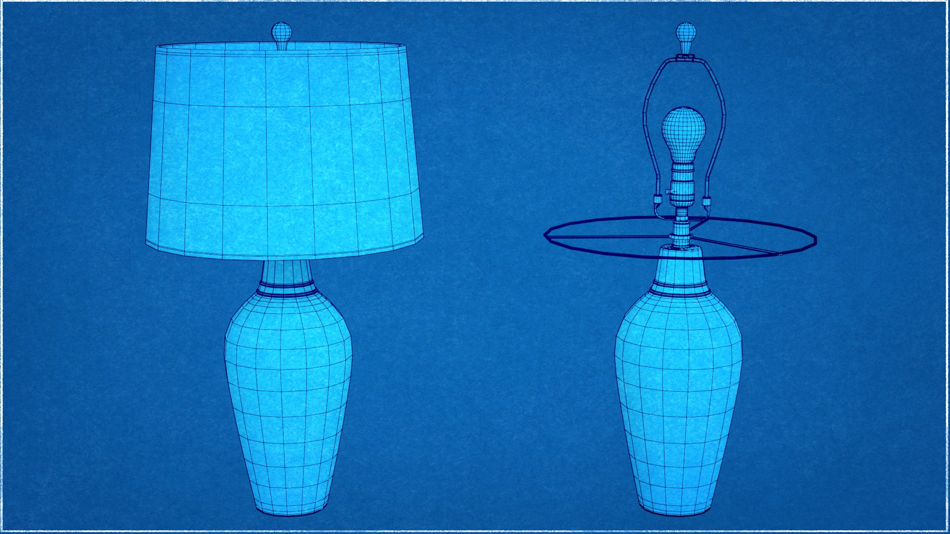 3D Collection Of 3 Low Poly Decorative Table Lamp - TurboSquid 2124522