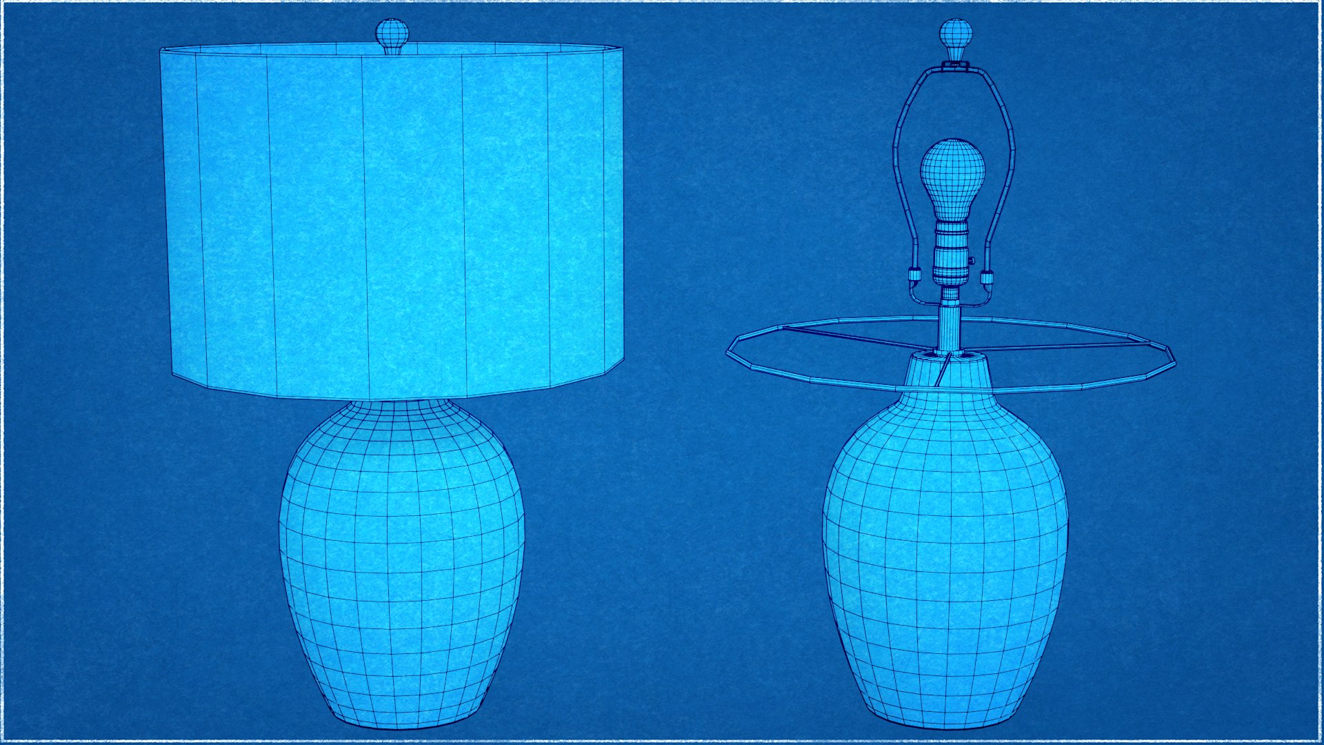 3D Collection Of 3 Low Poly Decorative Table Lamp - TurboSquid 2124522
