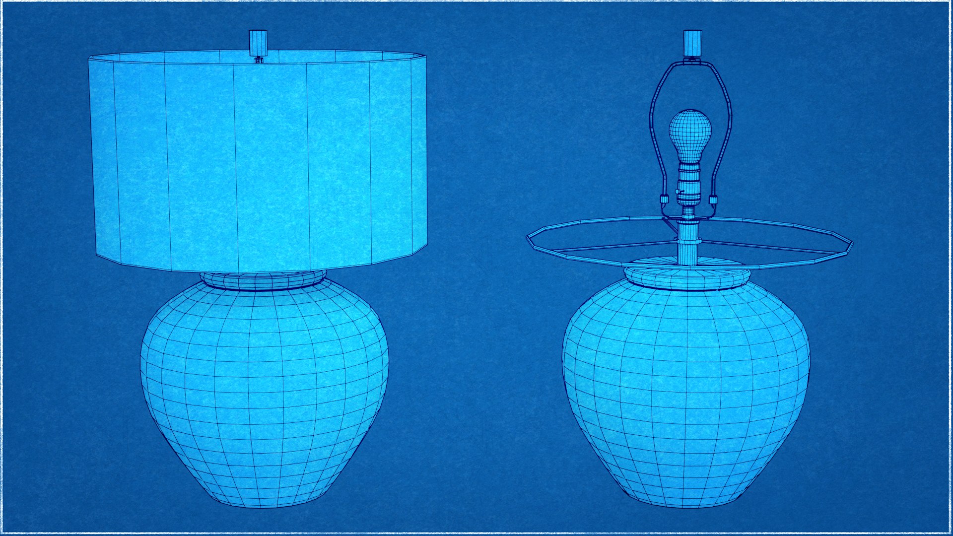 3D Collection Of 3 Low Poly Decorative Table Lamp - TurboSquid 2124522