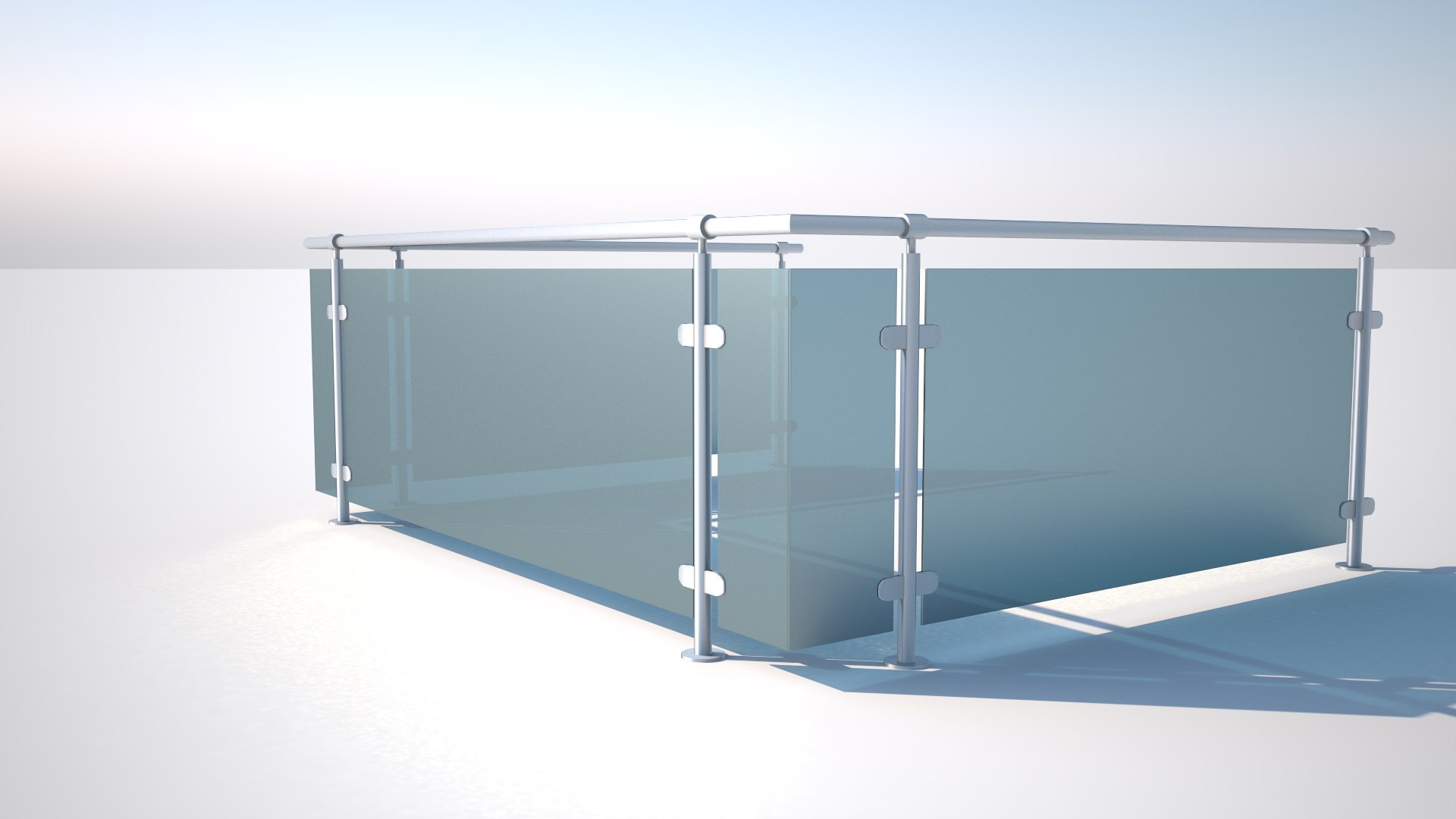 3D Glass Railings - TurboSquid 2092647
