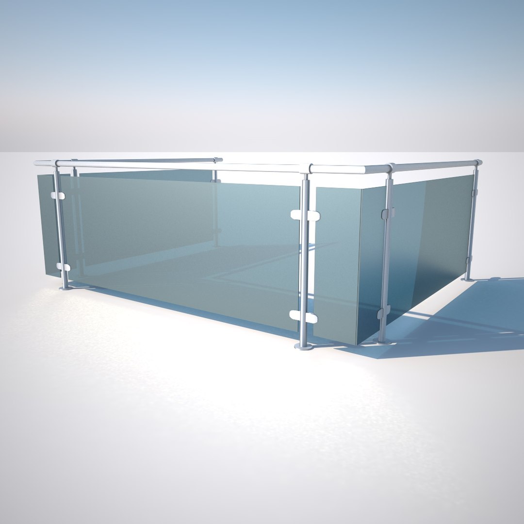 3D Glass Railings - TurboSquid 2092647