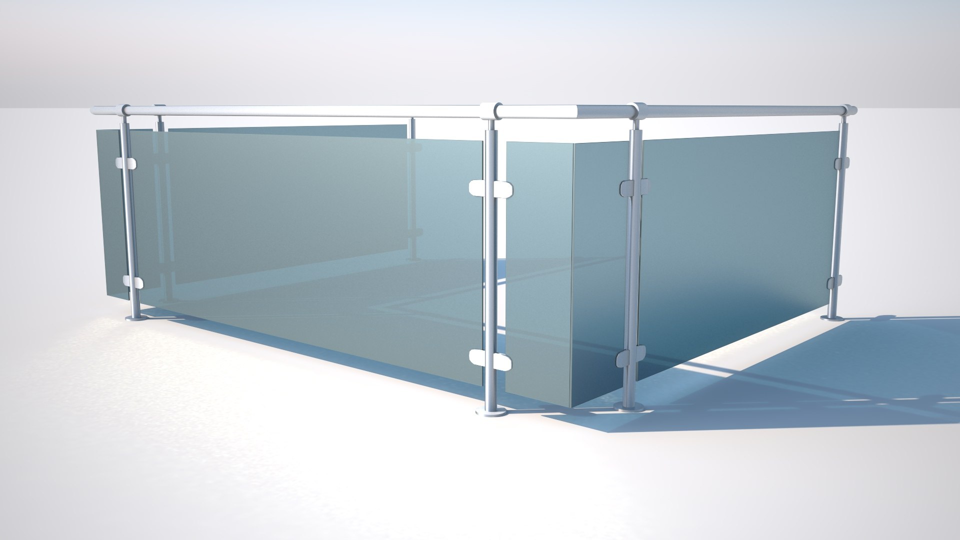 3D Glass Railings - TurboSquid 2092647