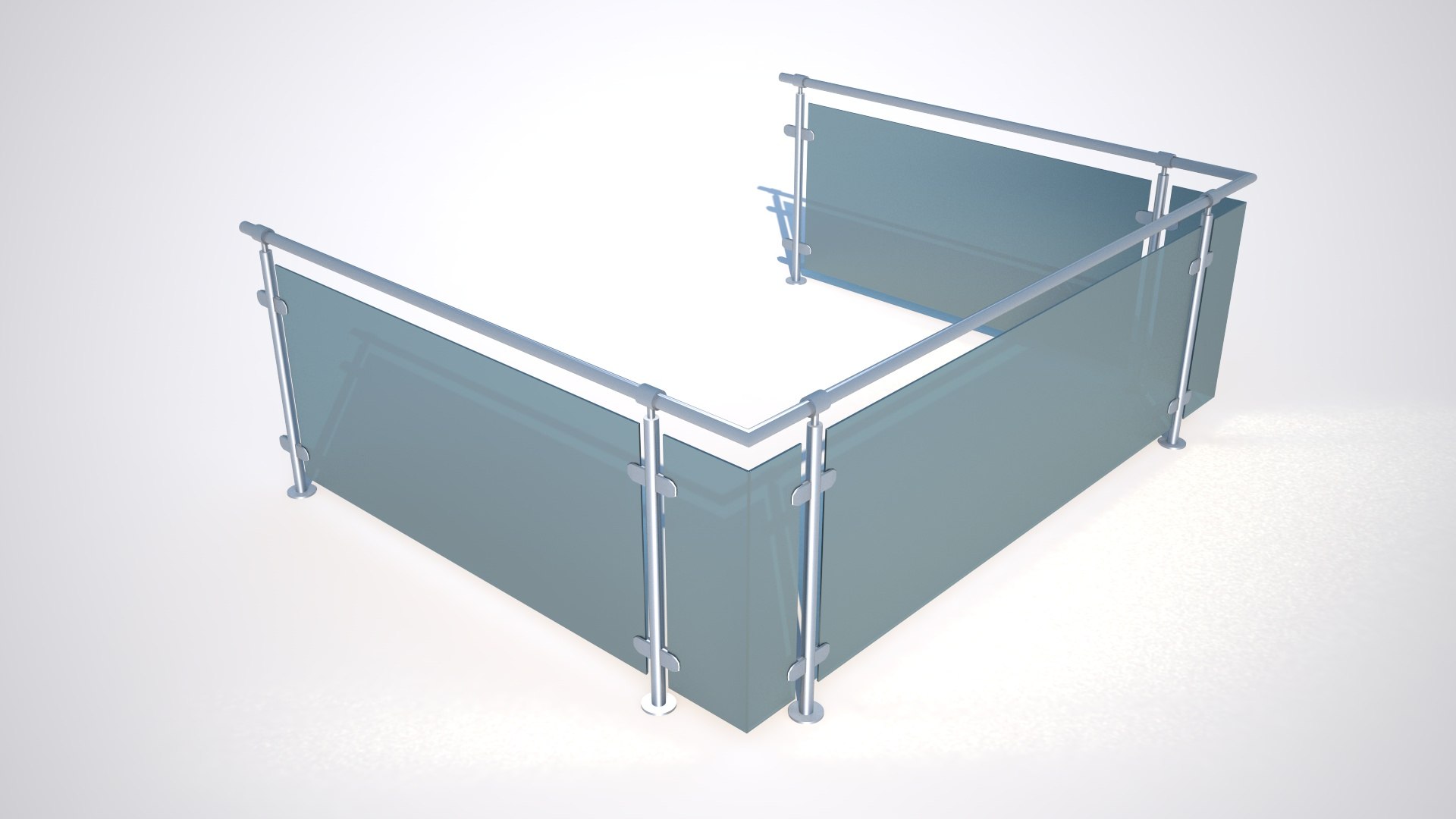 3D Glass Railings - TurboSquid 2092647