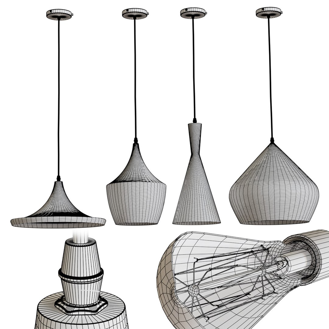3D model Pendant lights with rope winding - TurboSquid 1820683