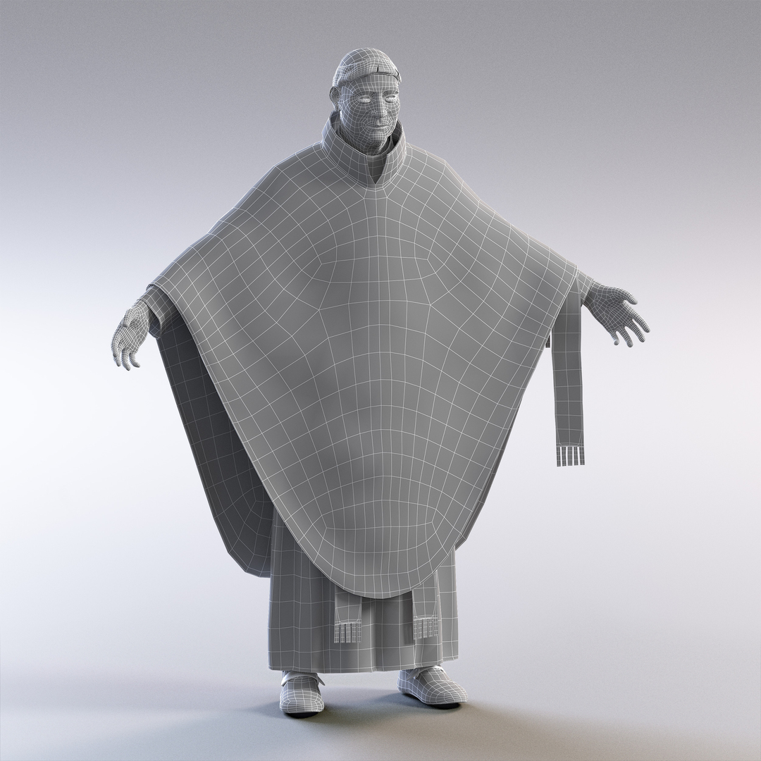Medieval Priest Model 3D - TurboSquid 1073238