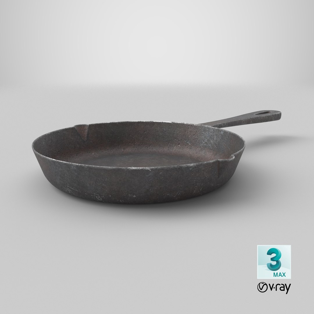 3D Old Frying Pan Model - TurboSquid 2422854